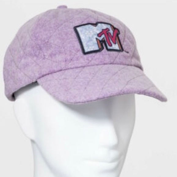 MTV | Accessories | Nwt Mtv Purple Quilted Logo Adjustable Ball Cap Hat ...